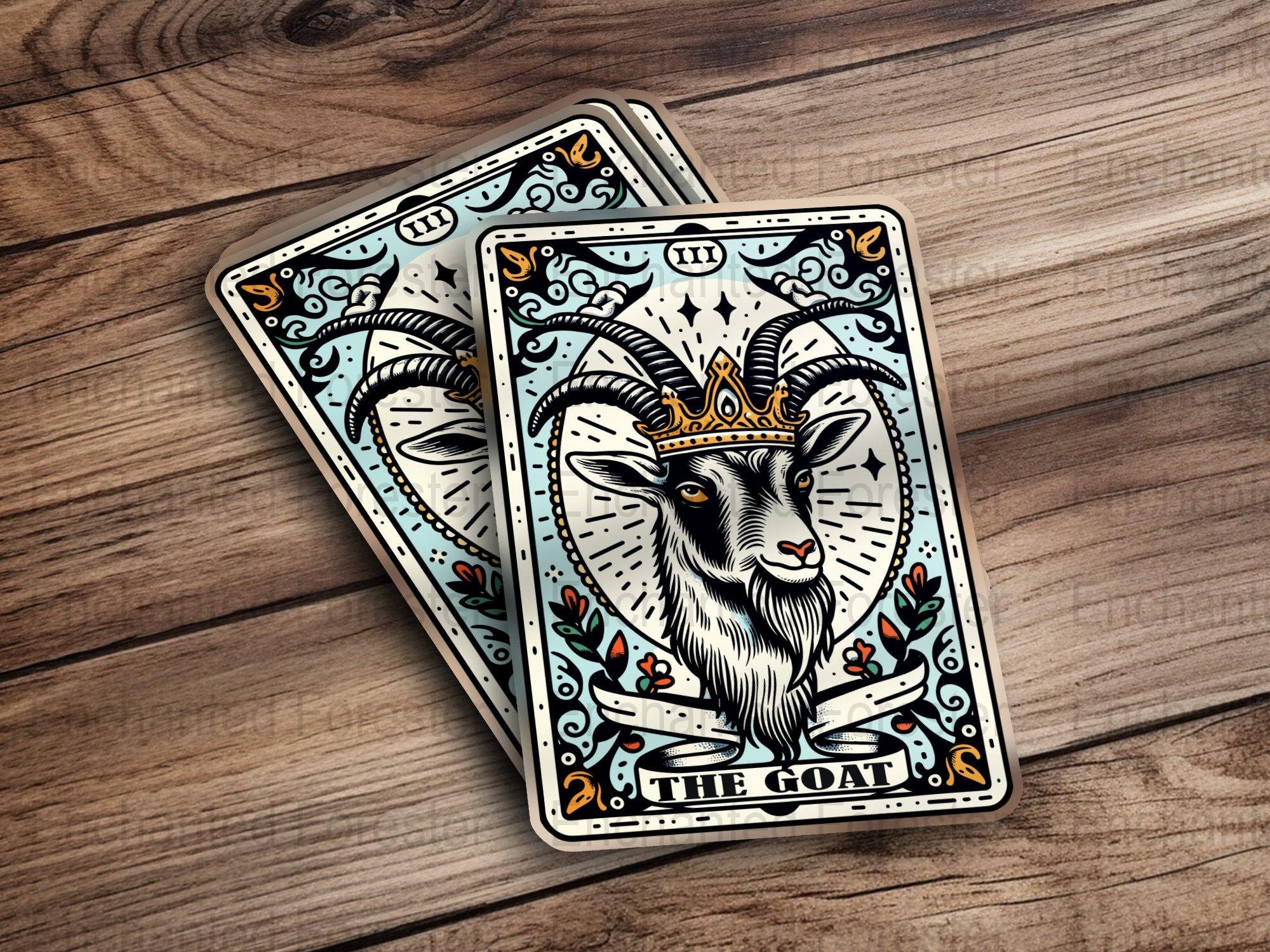 Goat, Tarot Card SVG PNG, Tarot, King, Funny Tarot Card, Personality ...