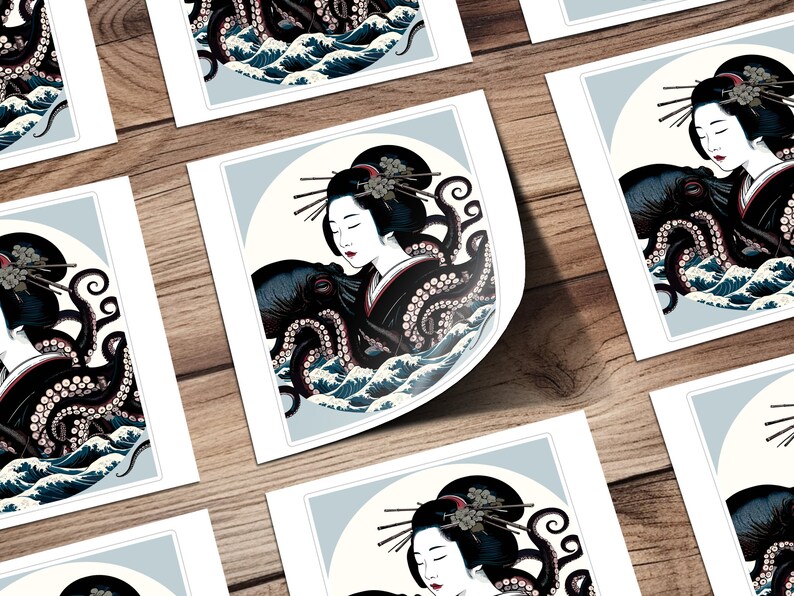 Geisha Octopus Witch Demon Slayer Retro Japense Vibe - Ukiyo ...
