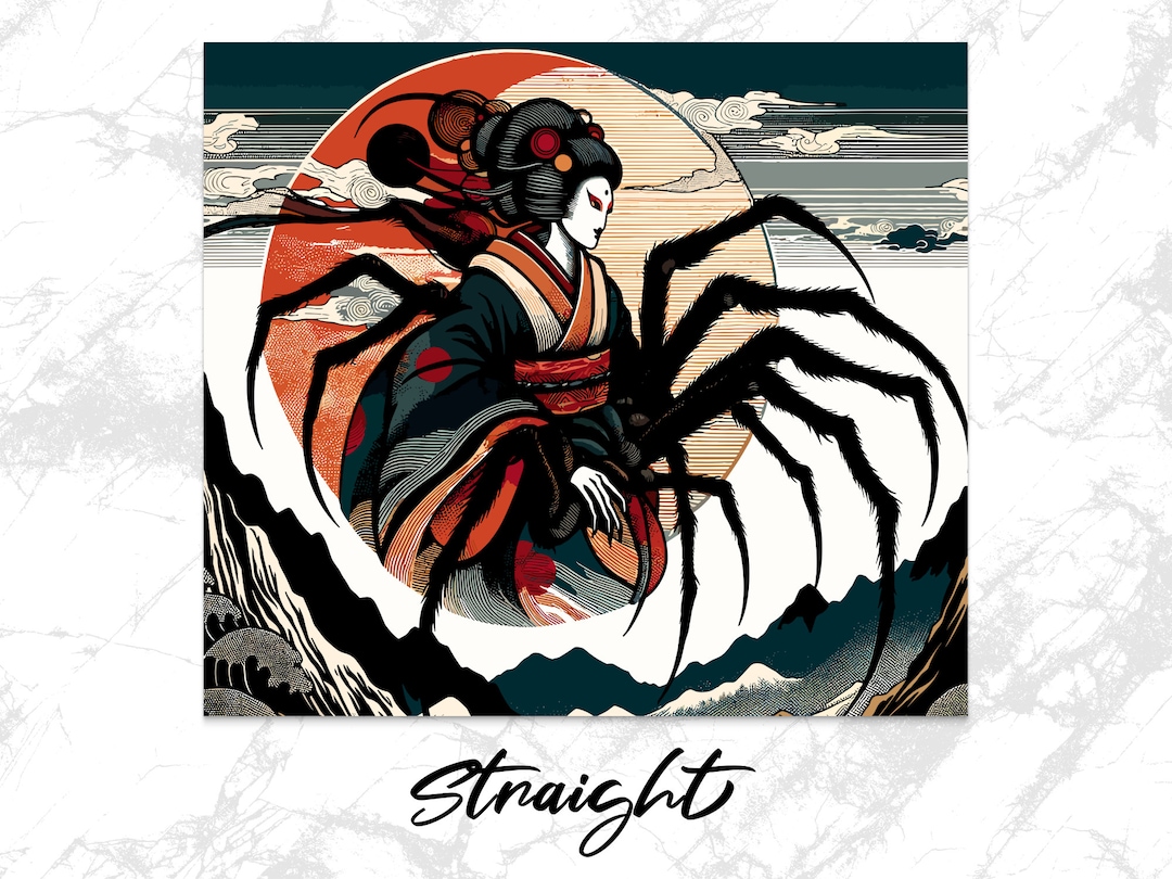 Demon Witche Spider Geisha Japanese Sci Fi Retro Print - Ukiyo ...