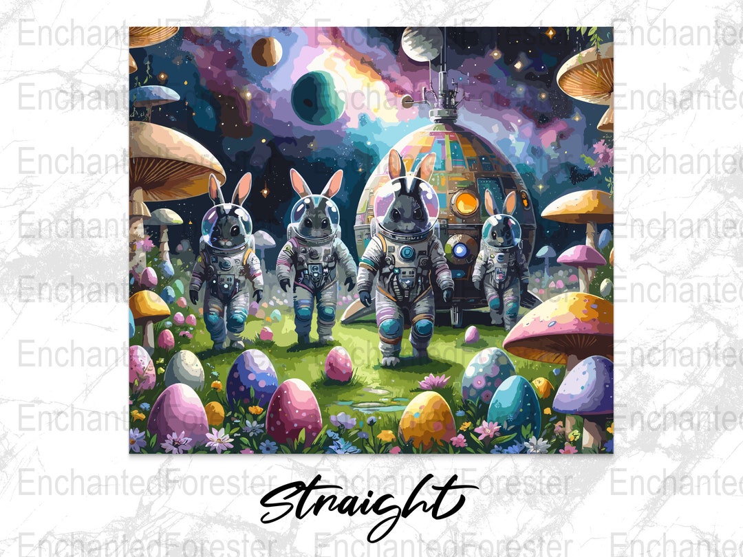 Alien UFO Space Bunny, Outer Space Easter Bunny Fantasy Bundle ...