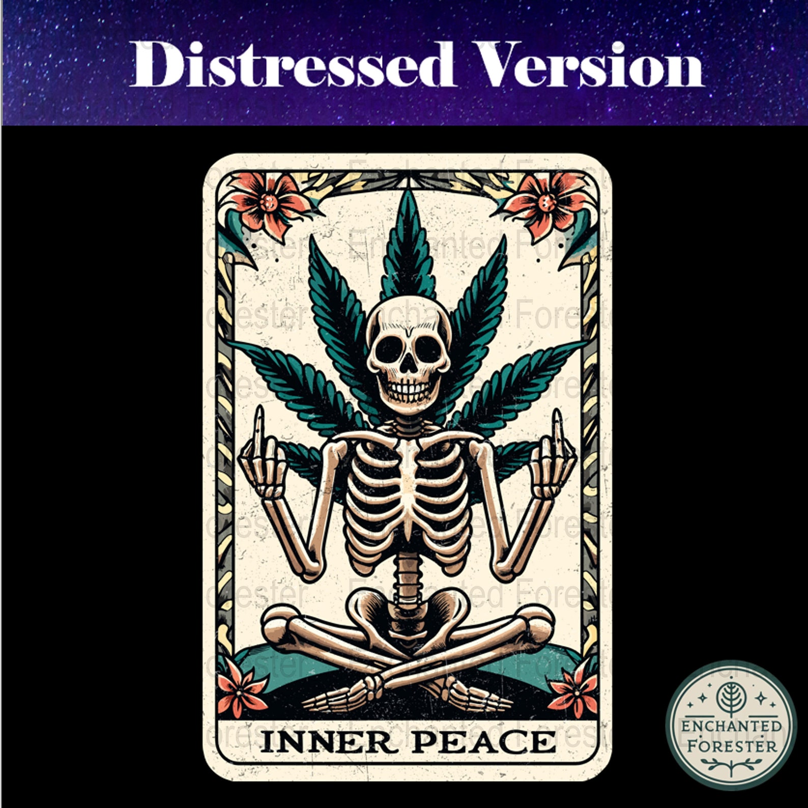Idgaf Snarky Tarot Card PNG SVG, Skeleton Tarot, Skull, Digital Print ...