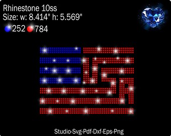 Usa Rhinestone, Usa Flag Rhinestone, Independence Day Rhinestone ...