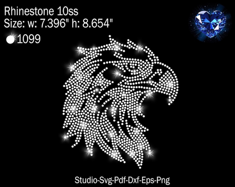 Eagle Rinestone, Usa Rhinestone, Eagle Svg, Independence Day Rhinestone ...