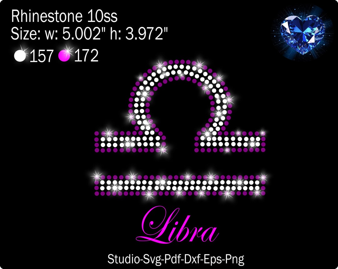 Libra Rhinestone, Libra Svg, Libra Template, Rhinestone Svg, Rhinestone ...