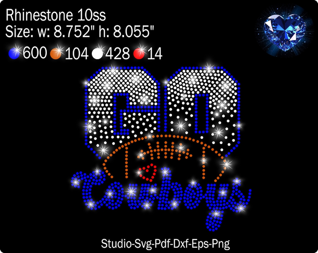 Cowboys Rhinestone, Cowboys Svg, Rhinestone Svg, Rhinestone Template ...
