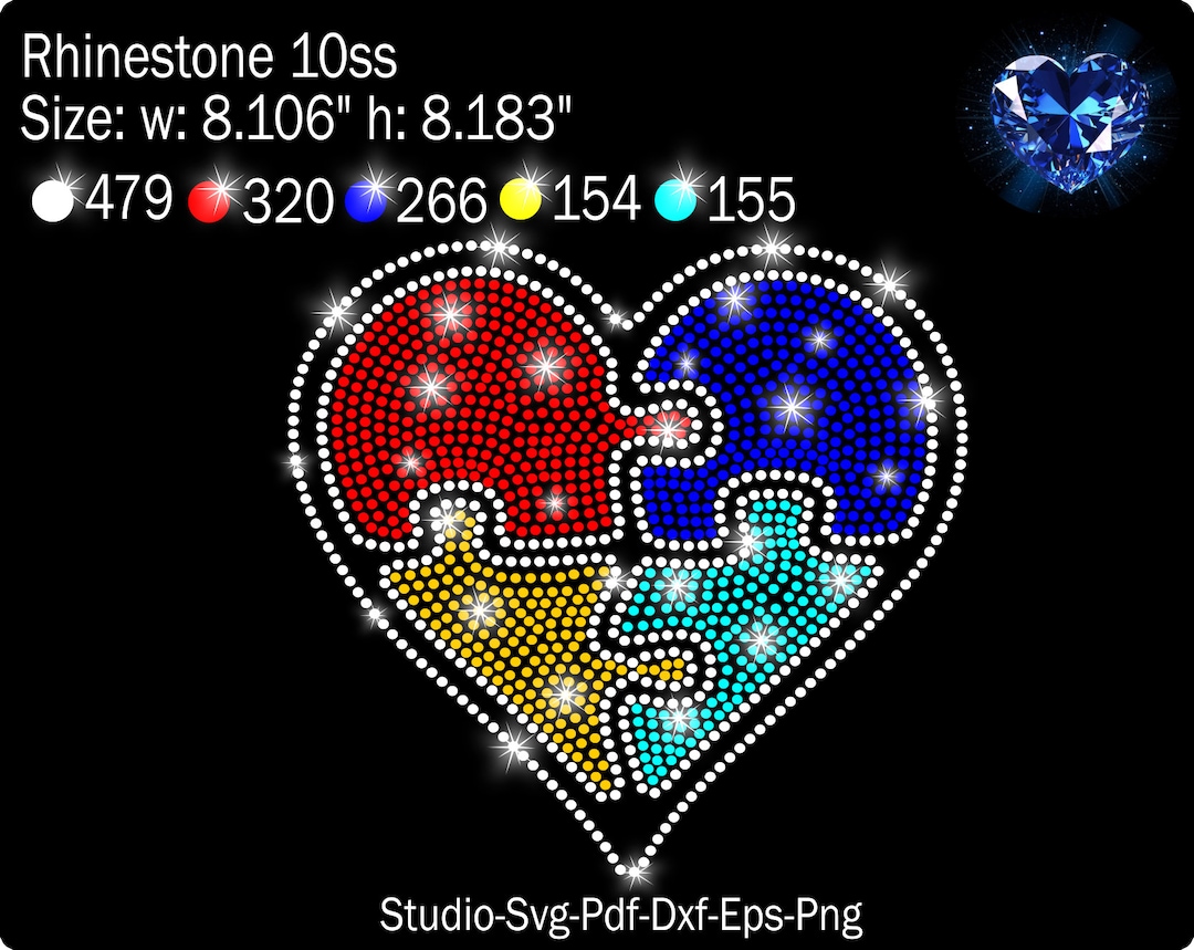 Autism Awareness Rhinestone, Autism Awareness Svg, Autism Rhinestone ...