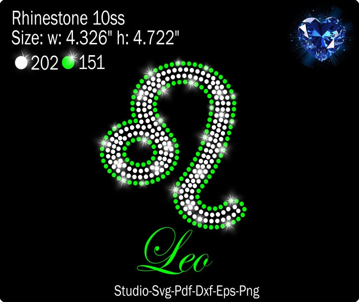 Leo Rhinestone, Leo Svg, Leo Template, Rhinestone Svg, Rhinestone ...