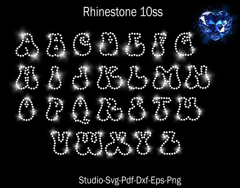Bundle Alphabet Rhinestone, Retro Rhinestone, Retro Svg, Alphabet Svg ...