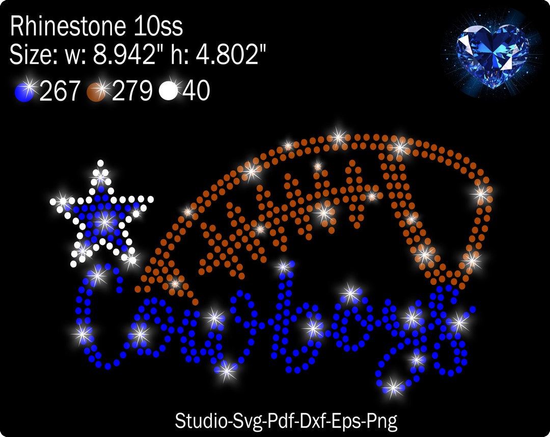 Cowboys Rhinestone, Rhinestone Svg, Rhinestone Template, Cowboys Svg ...