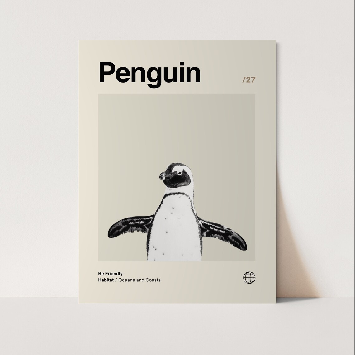 Penguin Poster, Minimalist, Helvetica, Mid-century Modern, Penguin ...
