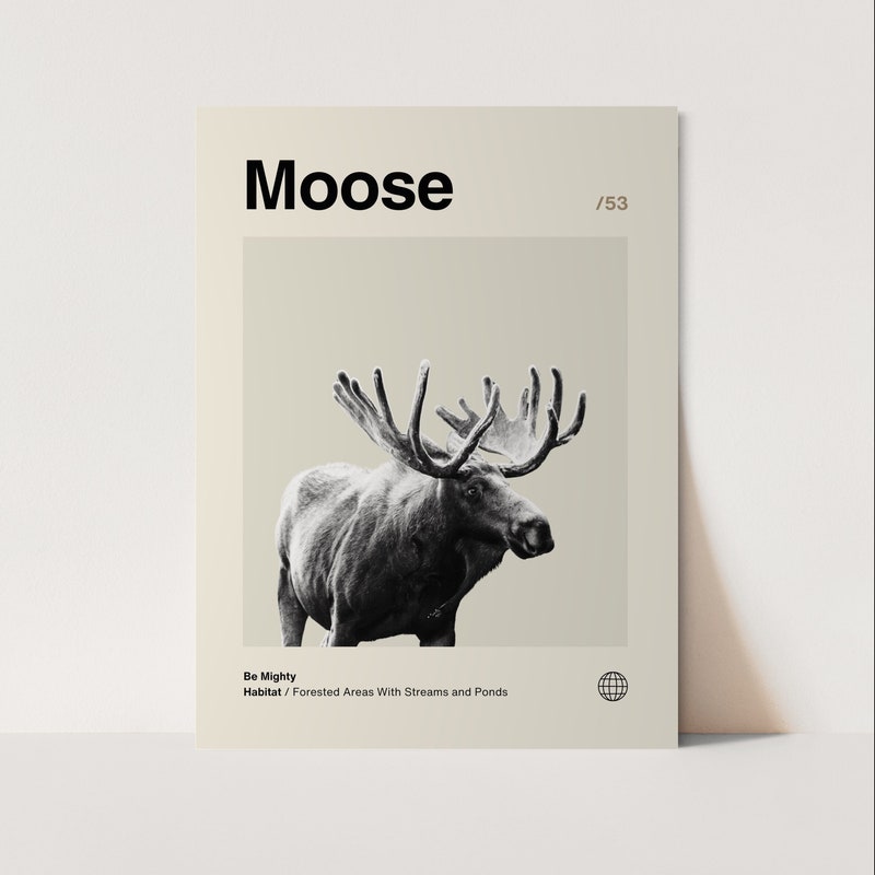 Moose Art - Etsy