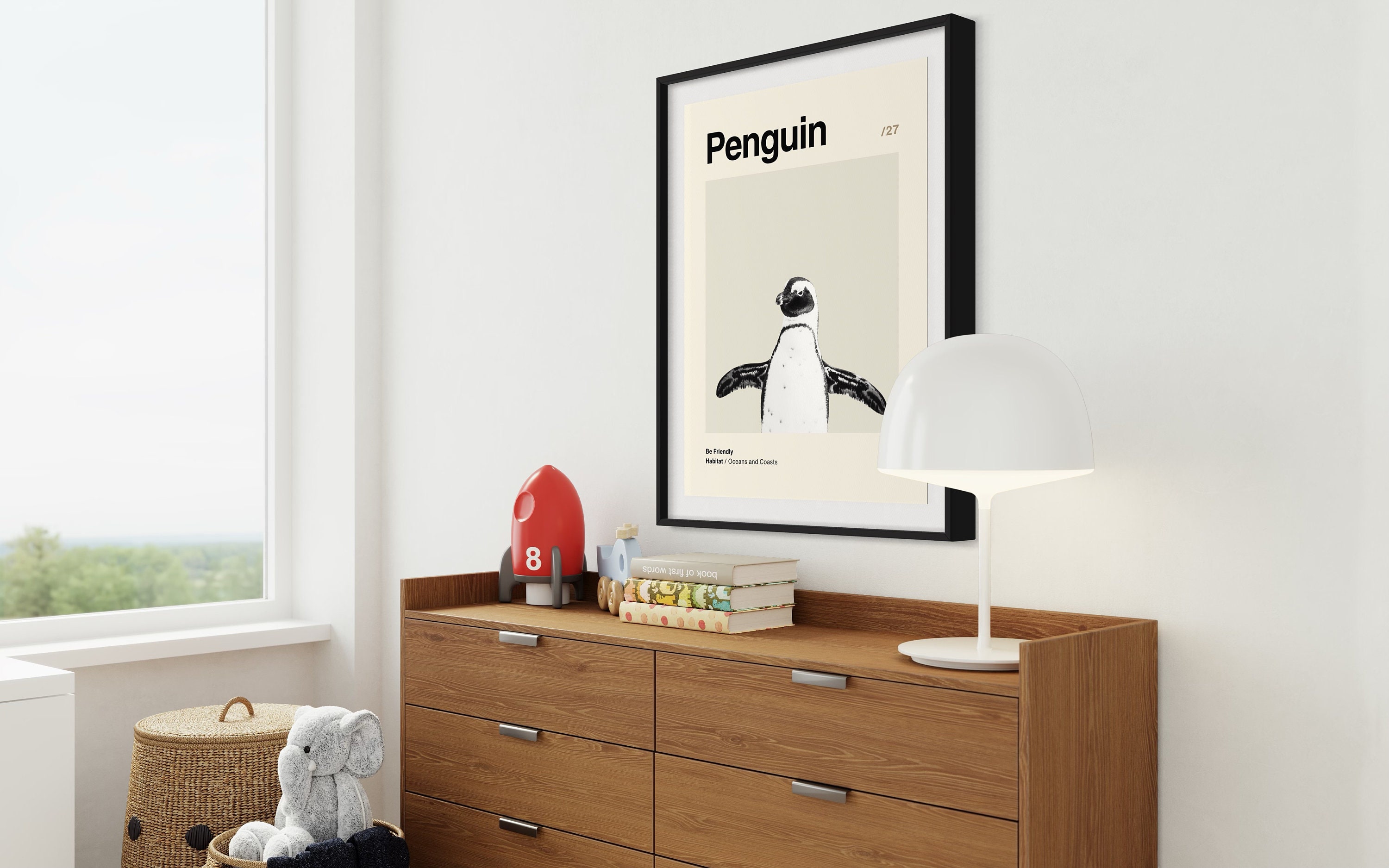 Penguin Poster, Minimalist, Helvetica, Mid-century Modern, Penguin ...