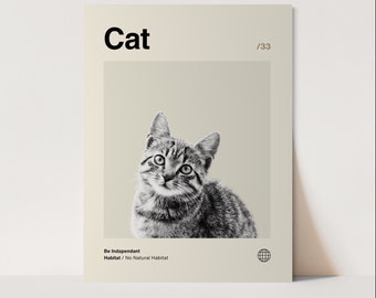 Polar Bear Poster, Minimalist, Helvetica, Mid-century Modern, Polar ...