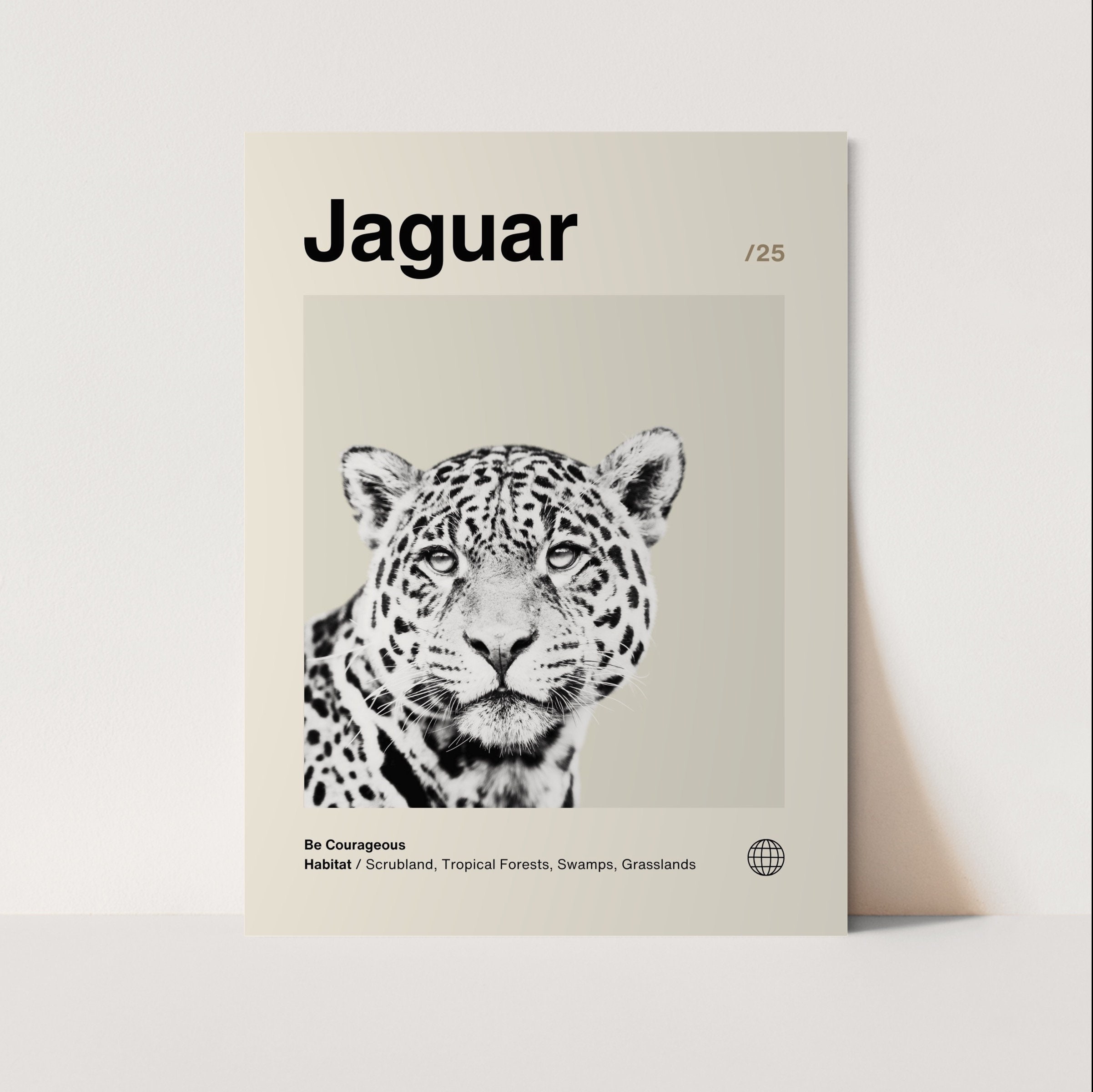 Jaguar Poster, Minimalist, Helvetica, Mid-century Modern, Jaguar Print ...