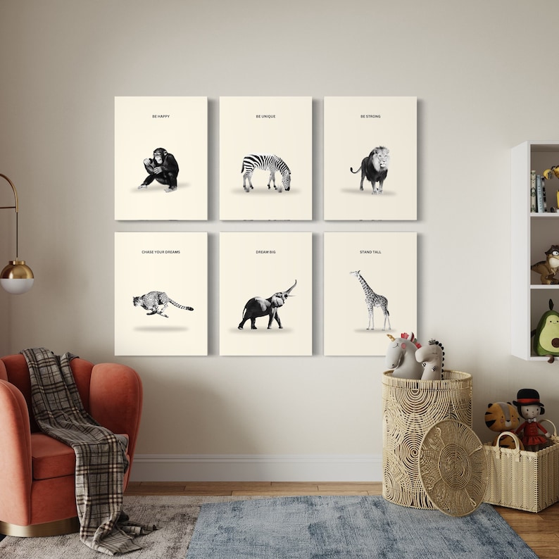 Safari Animal Bundle Posters, Safari Animal Bundle Prints, Monkey ...