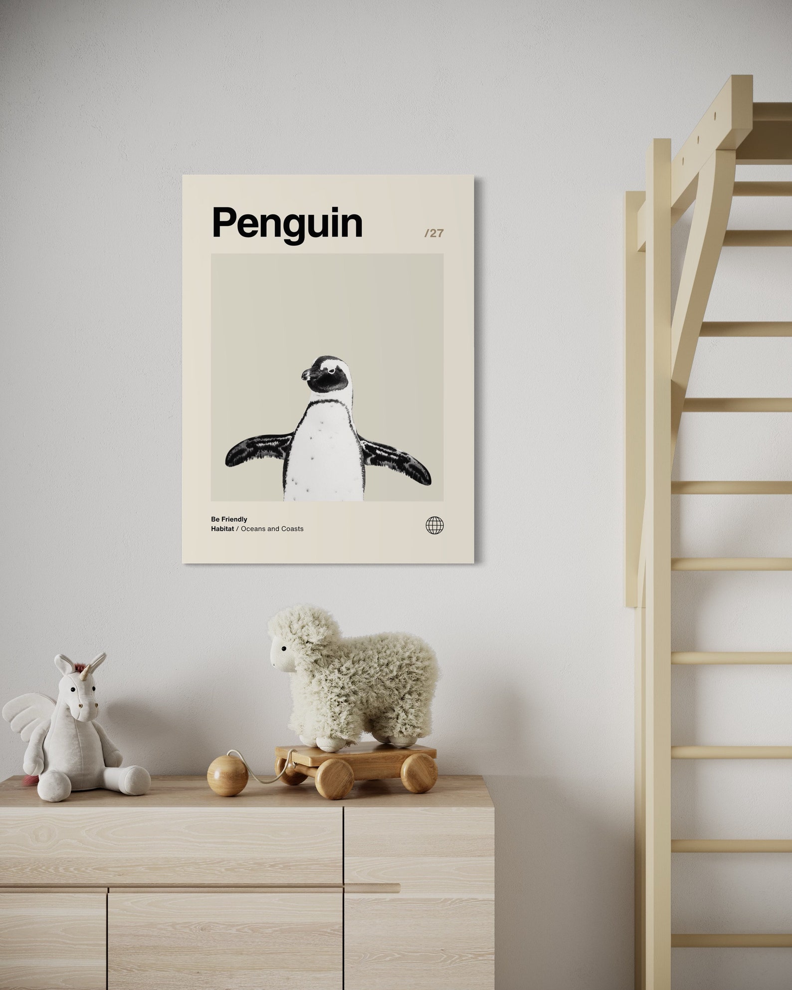 Penguin Poster, Minimalist, Helvetica, Mid-century Modern, Penguin ...