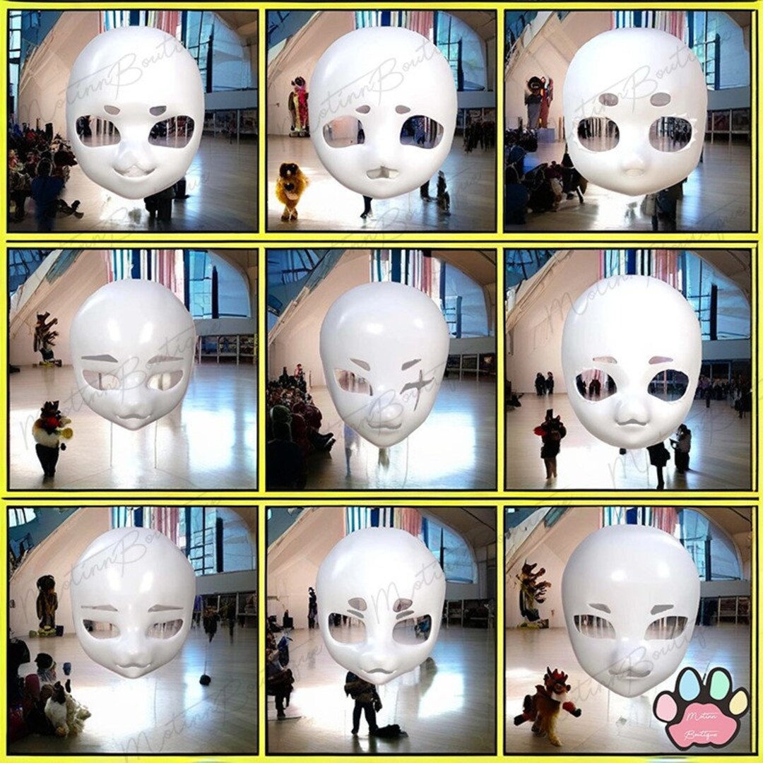 3D Printed Resin Kig Fursuit Head Base 25CM, Kigurumi Furry Head, 8 ...