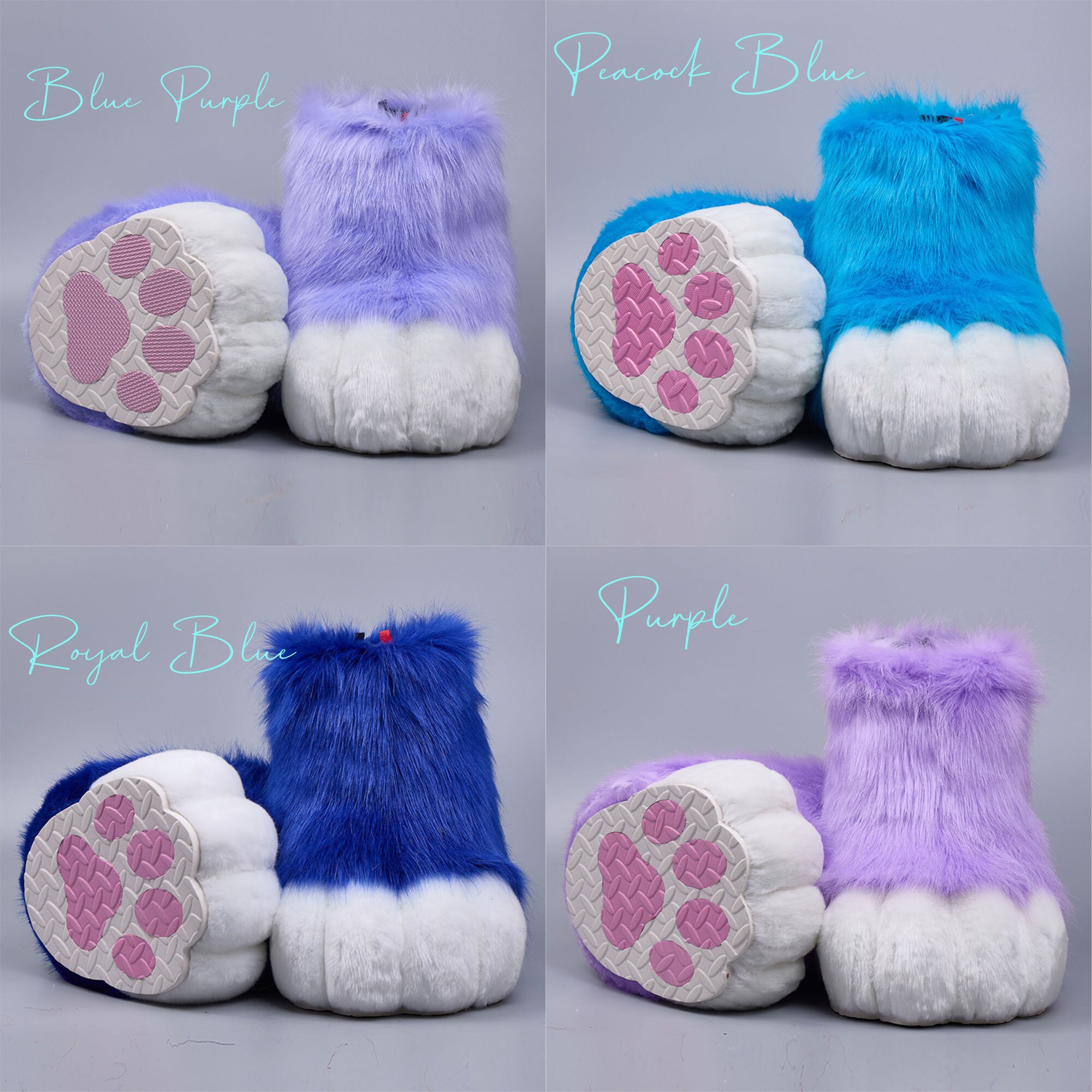 23 Colors Fursuit Paws Costumes Props, Soft Paws, Fur Shoes, Cosplay ...