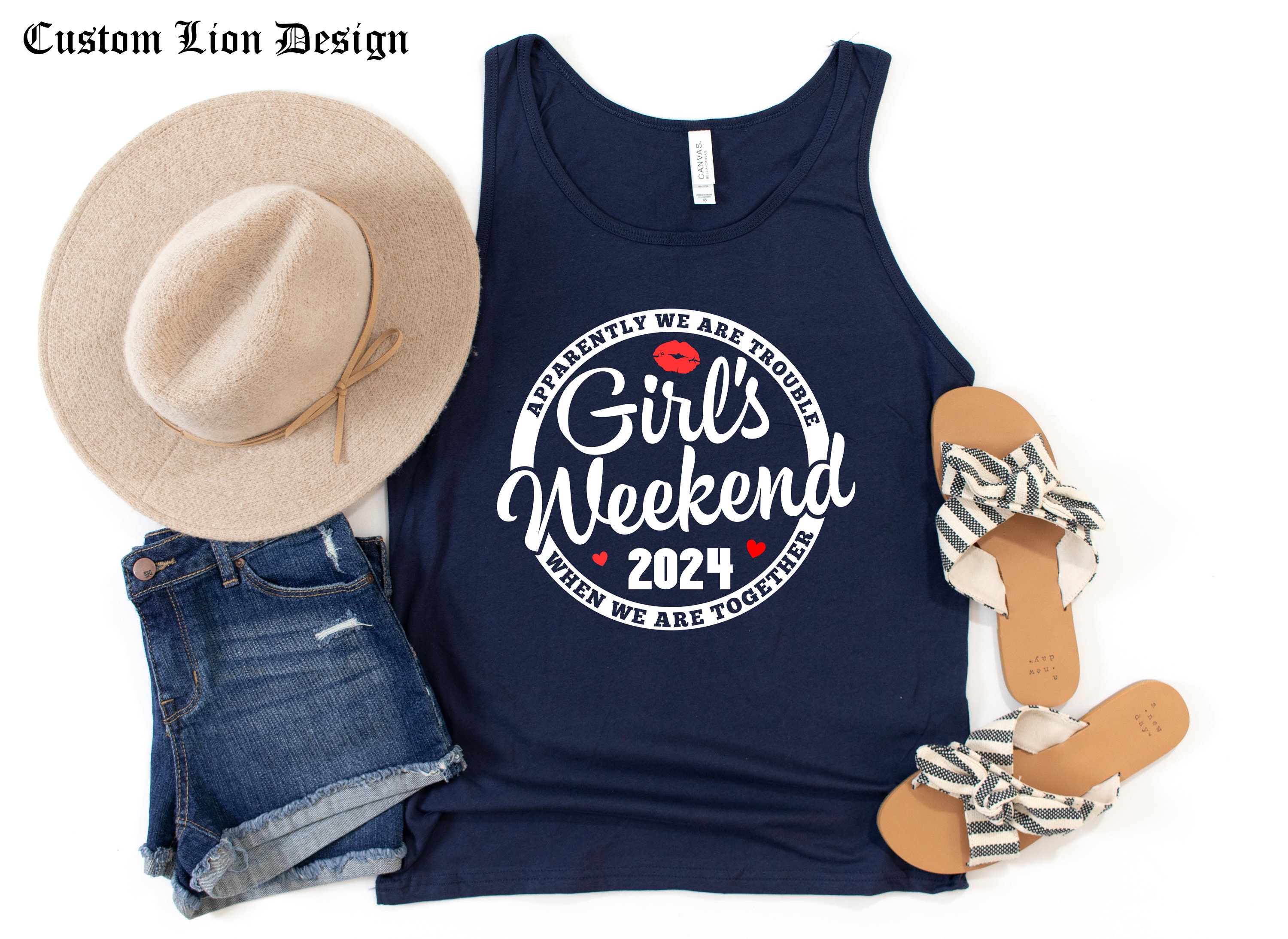 Girls Weekend Tank Top, Girls Trip Tank Top, Girls' Trip 2024 Racerback ...