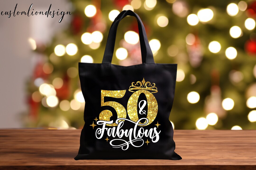 Fifty and Fabulous Tote Bag, Birthday Tote Bag, Hello Fifty Bag, 50th ...
