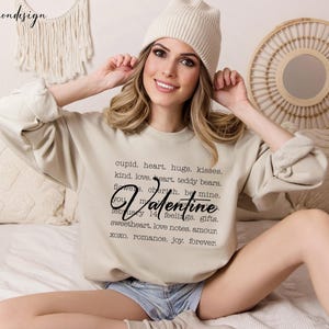 Valentine's Day Sweatshirt, Valentines Day Words, Valentines Day Gift, Heart Sweater, Be Mine ...
