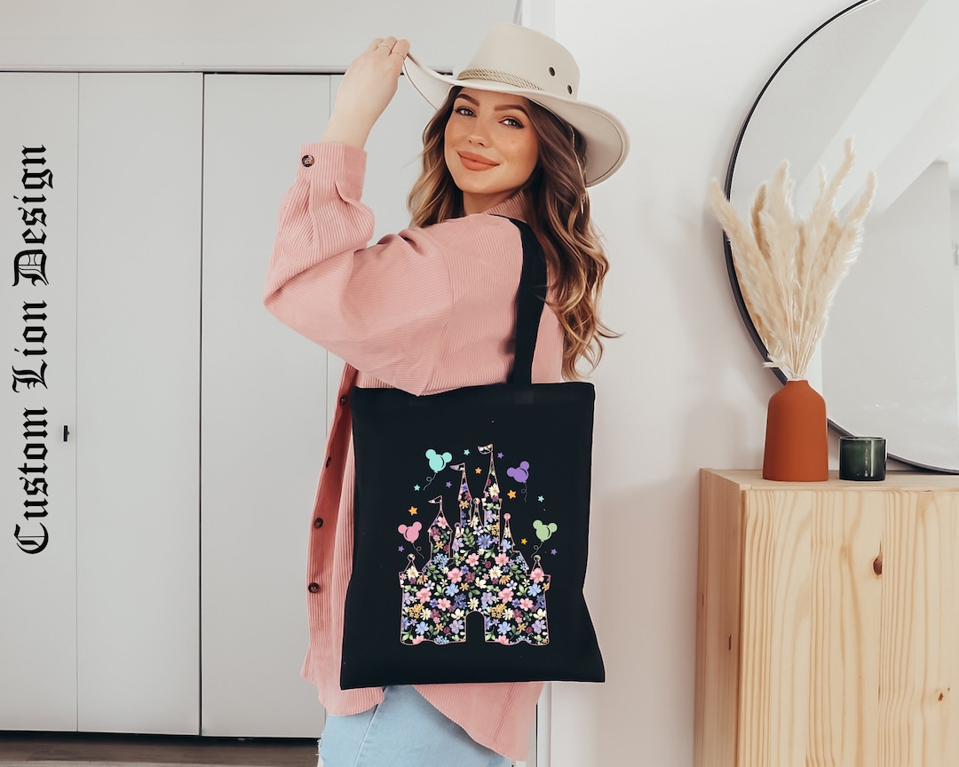 Disneyland Tote Bag, Flower Castle Tote Bag, Disney Castle Bag, Magical ...