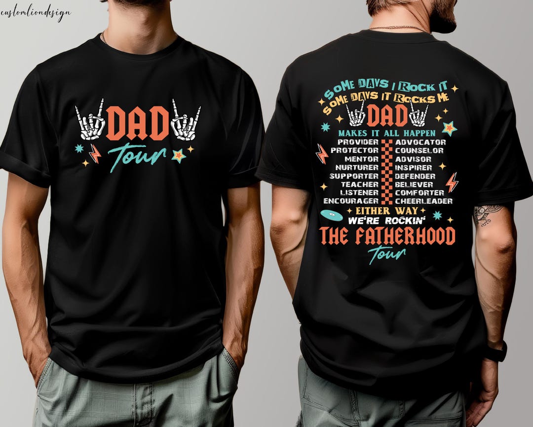 Custom Dad Tour Tshirt,the Fatherhood Shirt,fathers Day Gift,funny Rock ...