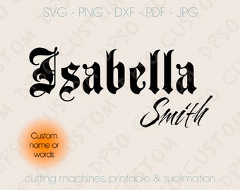 Custom Beautiful Name Text | Cut | Calligraphy | Lettering | Font ...