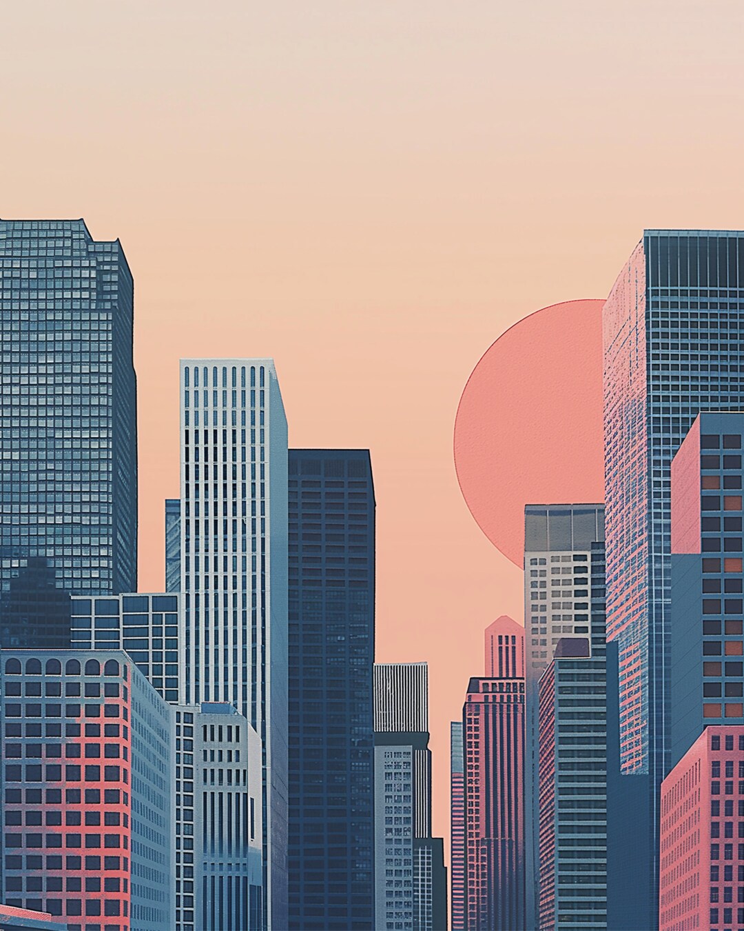 Abstract Cityscape Digital Art - Modern Urban Wall Art Print ...