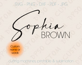 Custom Beautiful Name Text | Cut | Calligraphy | Lettering | Font ...