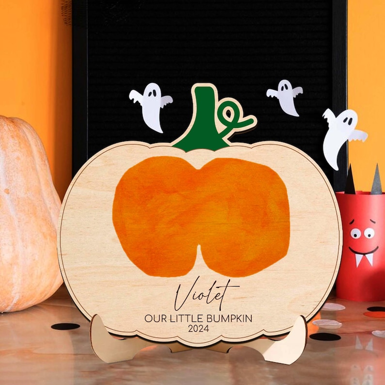 Personalized DIY Baby Bum Pumpkin Sign, Custom Baby’s First Halloween ...