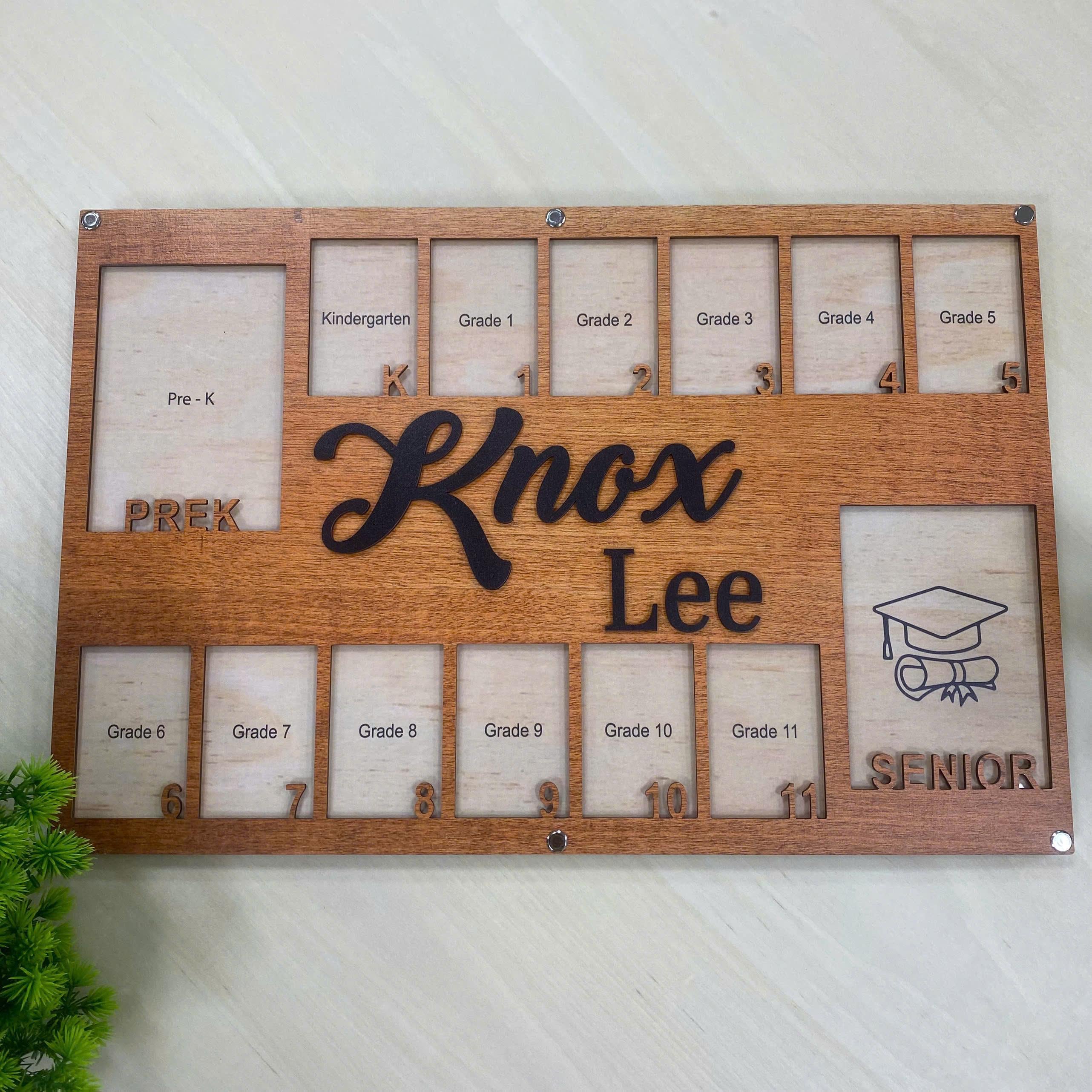 Custom Pre K to Graduation School Photo Frame, Grade School Picture ...