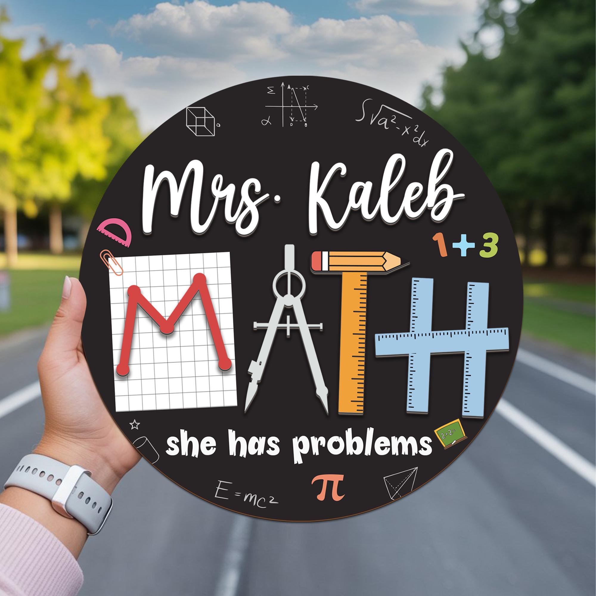 Custom Math Teacher Sign, Custom Math Room Sign, Custom Teacher Gift ...