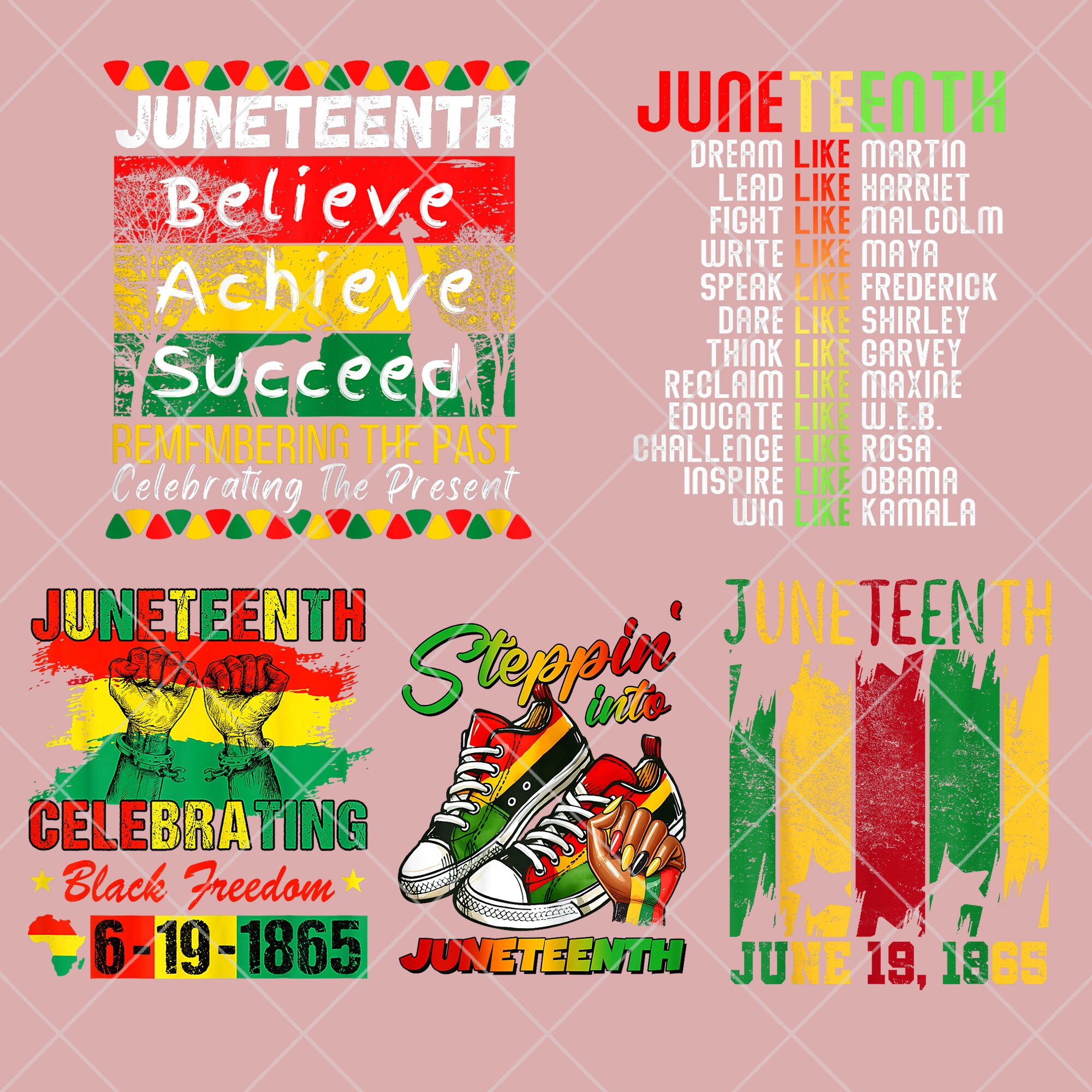 Juneteenth Png Bundle Designs, Juneteenth Png Files for Cricut ...