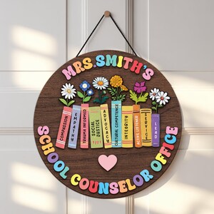 Personalized School Counselor Office Door Sign, Custom School Counselor ...