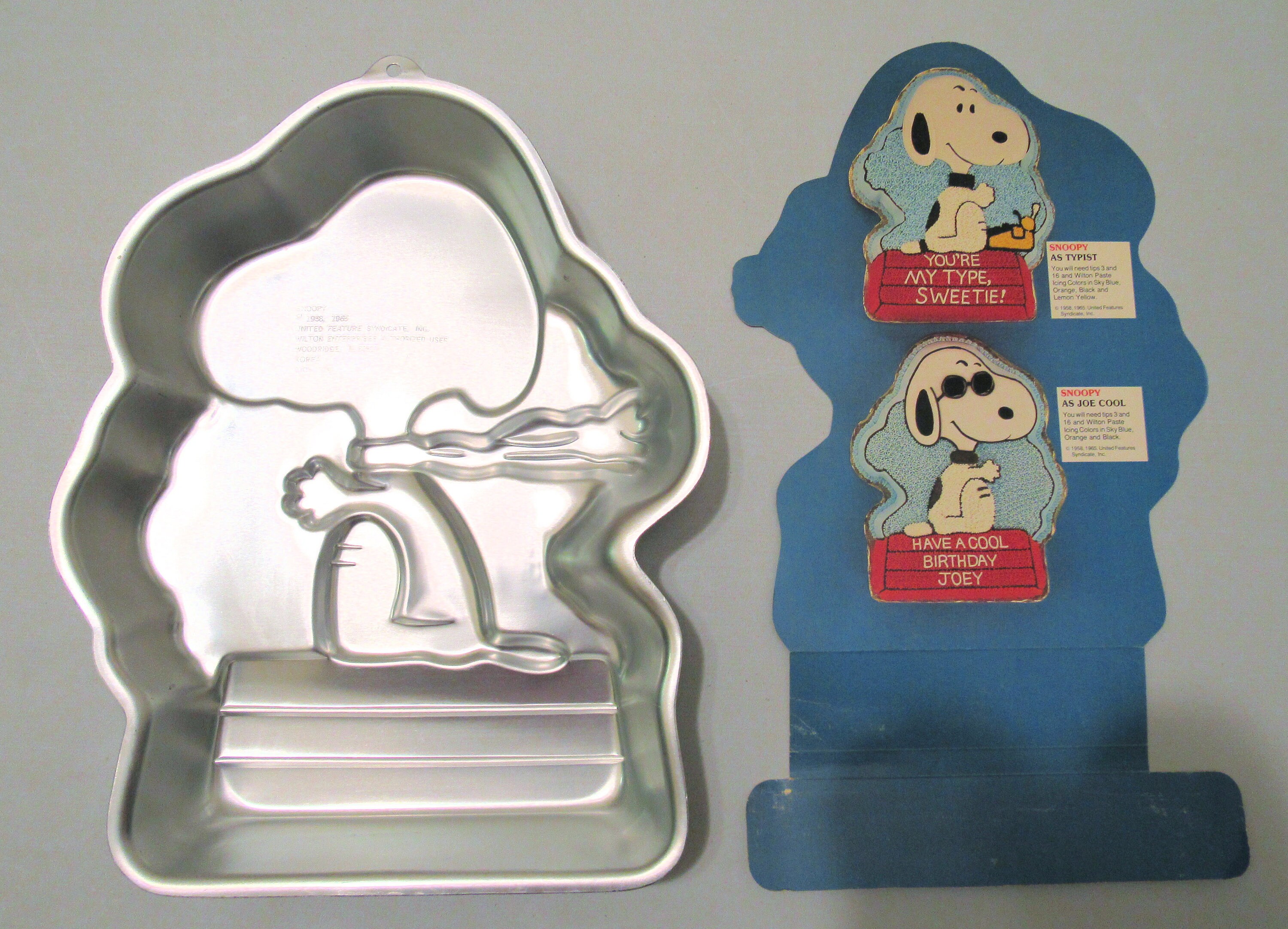 Vintage Wilton Cake Pans Peanuts Characters Snoopy or Charlie Brown - Etsy