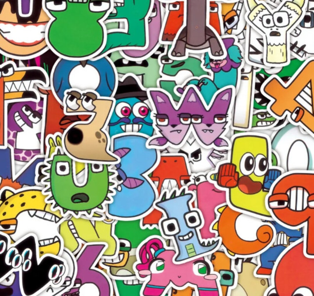 Funny Cartoon Anime Alphabet Lore Stickers for Laptop Luggage Phone ...