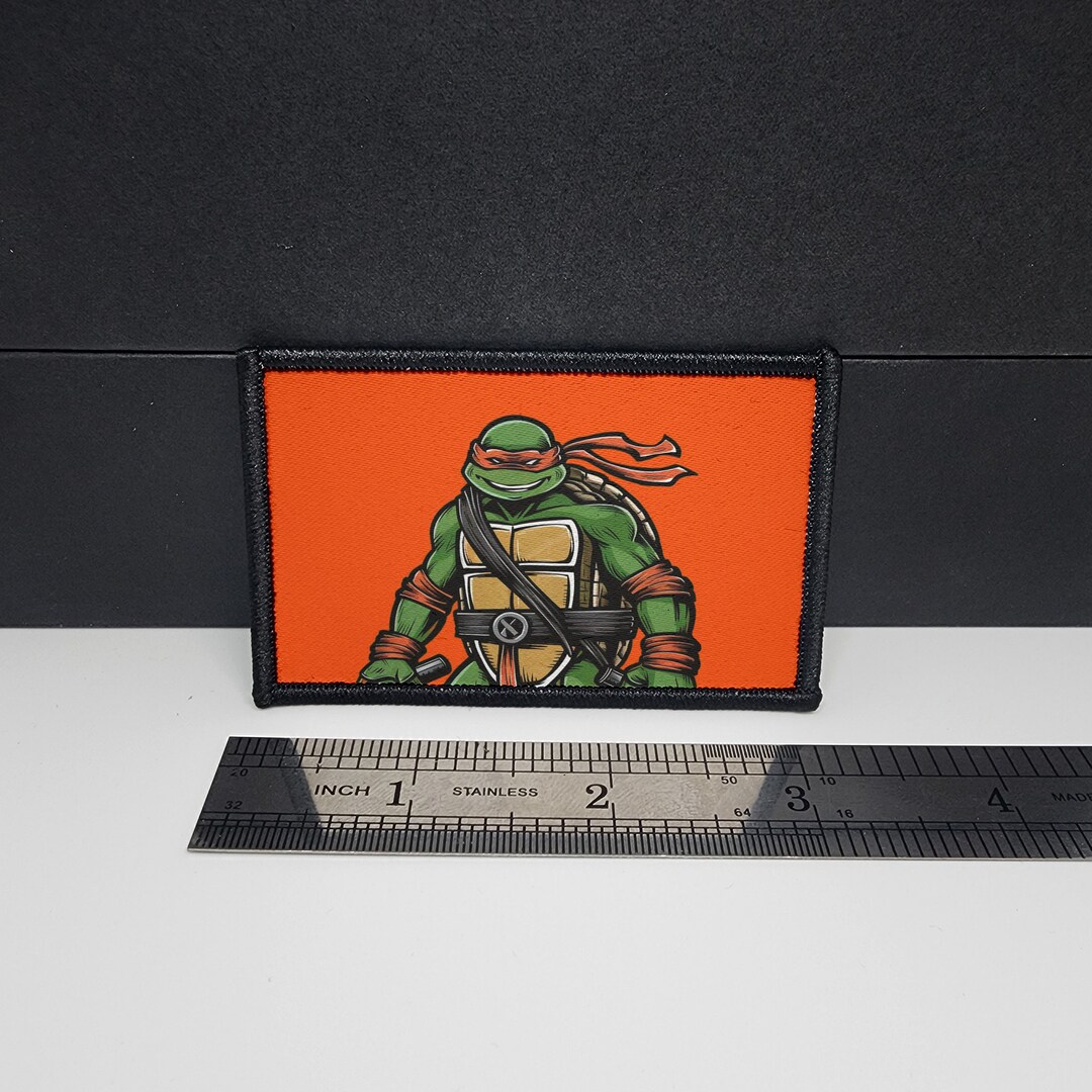 90's Cartoon TMNT Inspired Morale Patch Custom Tactical Michaelangelo ...