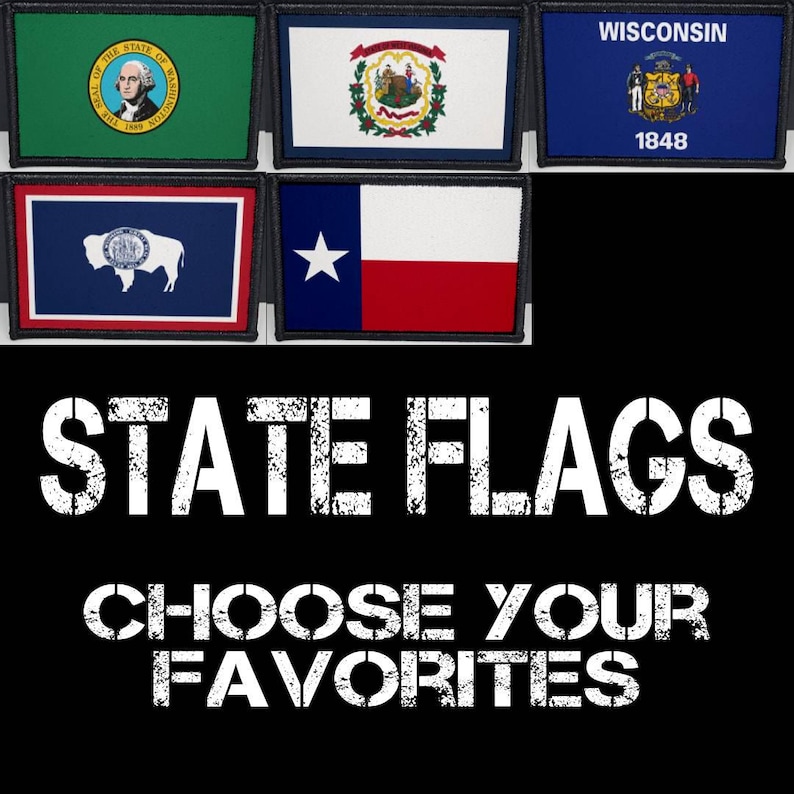 State Flags Morale Patch Custom Tactical Patches Sublimated 2x3 Inch - Etsy