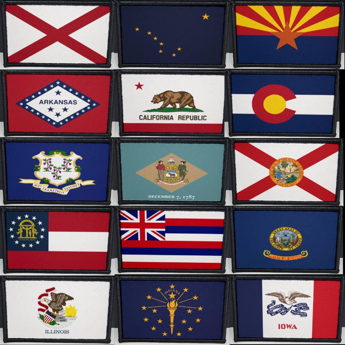 State Flags Morale Patch Custom Tactical Patches Sublimated 2x3 Inch - Etsy