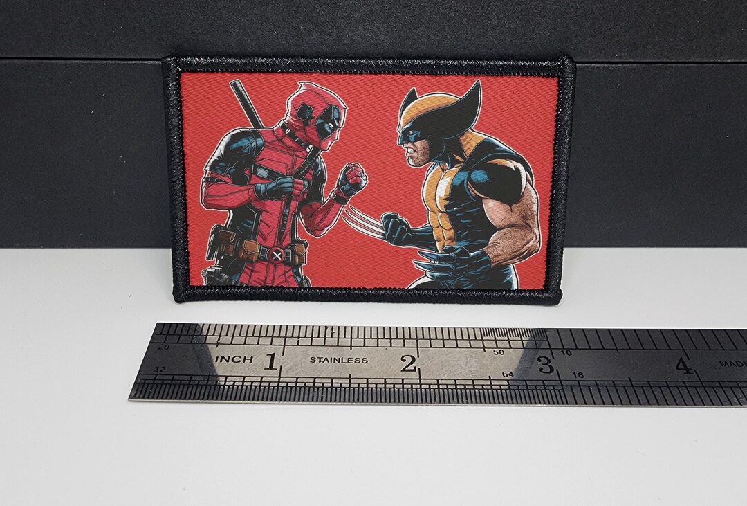 Comic Book Inspired Morale Patch Custom Tactical Deadpool/wolverine 2x3 ...