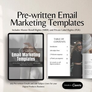 103 Pre Written Email Marketing Templates With MRR and PLR - Etsy