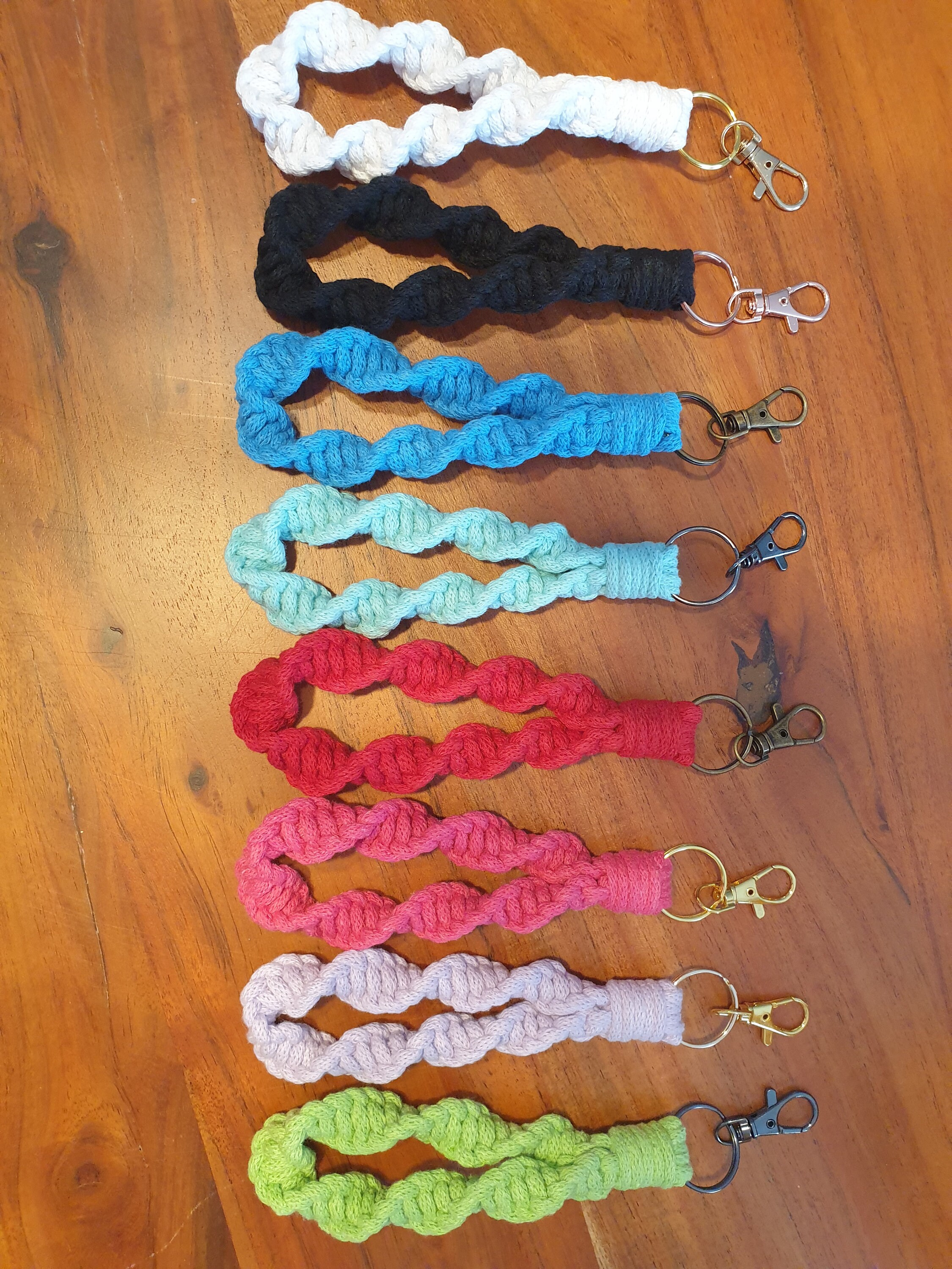 Macrame Keychain Arm Strap With Carabiner - Etsy