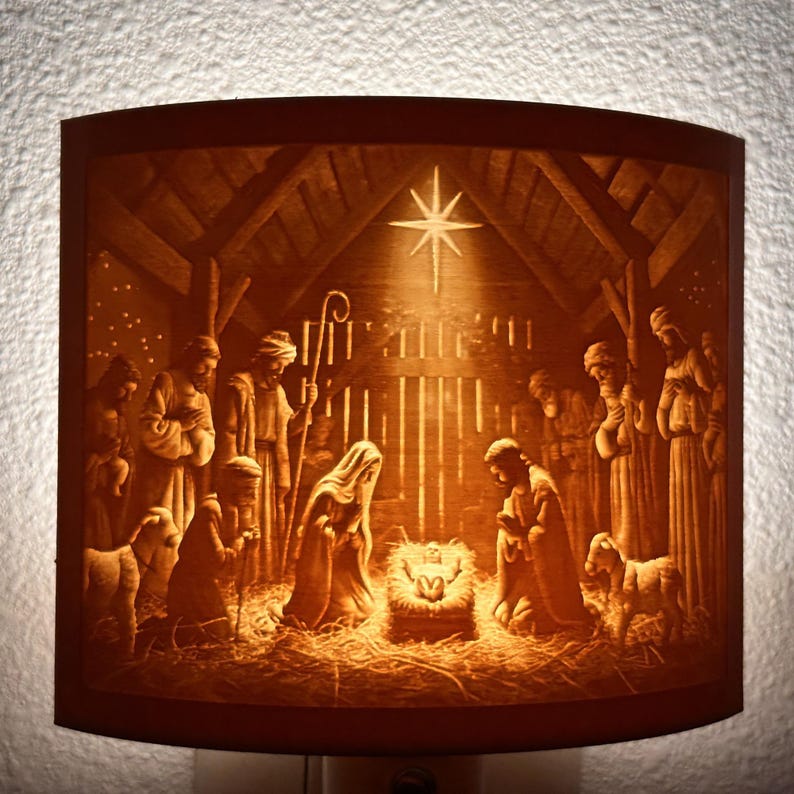 Nativity Scene Night Light - Etsy