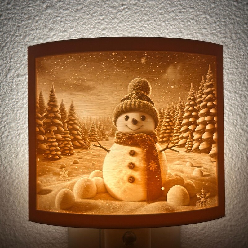 Snowman Night Light - Etsy