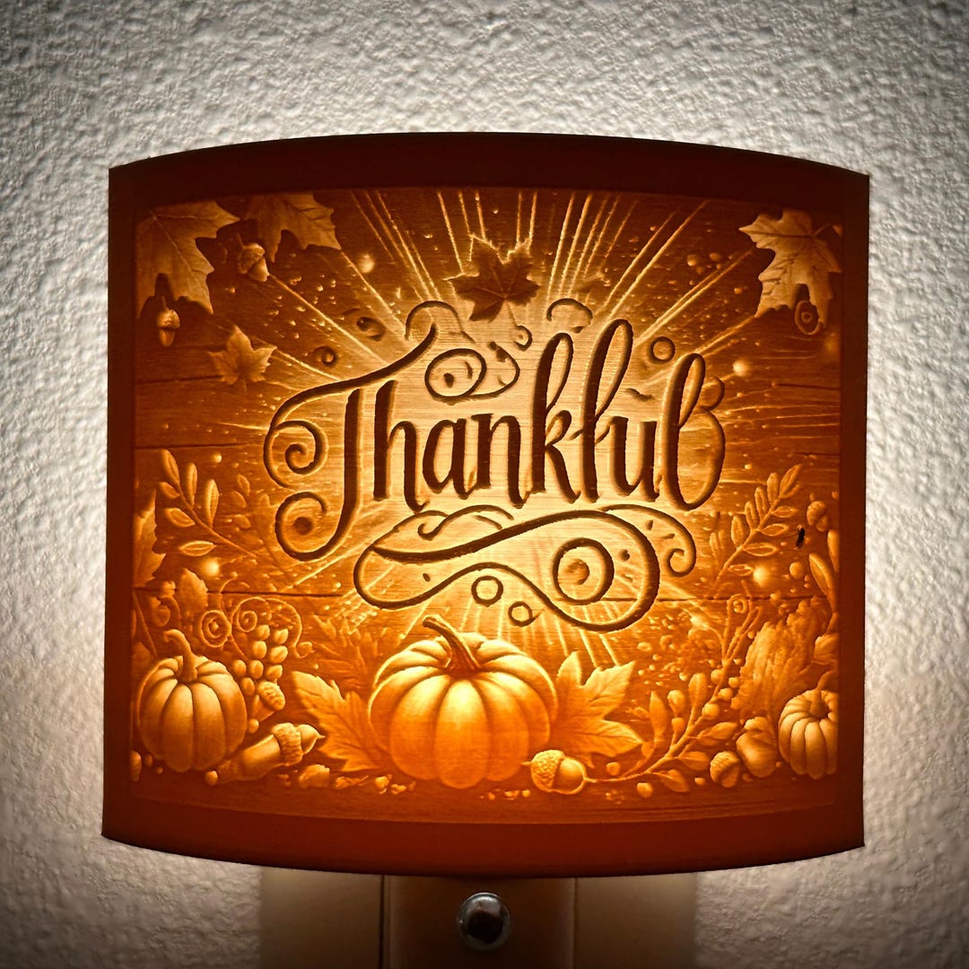 Thankful Night Light - Etsy