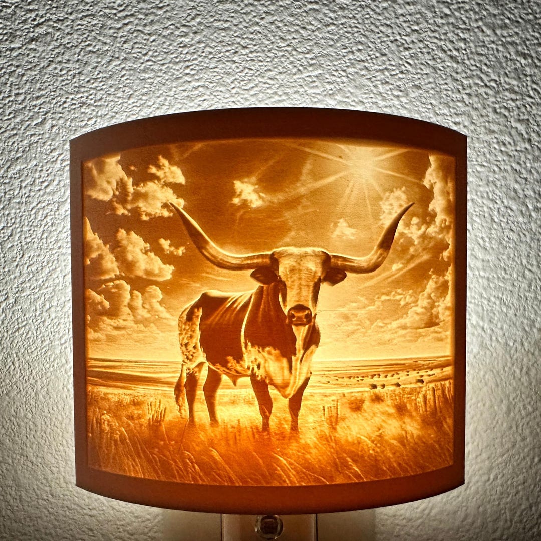 Texas Longhorn Night Light - Etsy