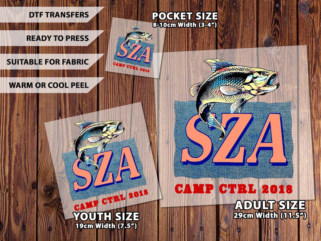Camp Ctrl SZA Fishing Shirt Dtf Transfer, Direct to Film, Screen 167236 ...