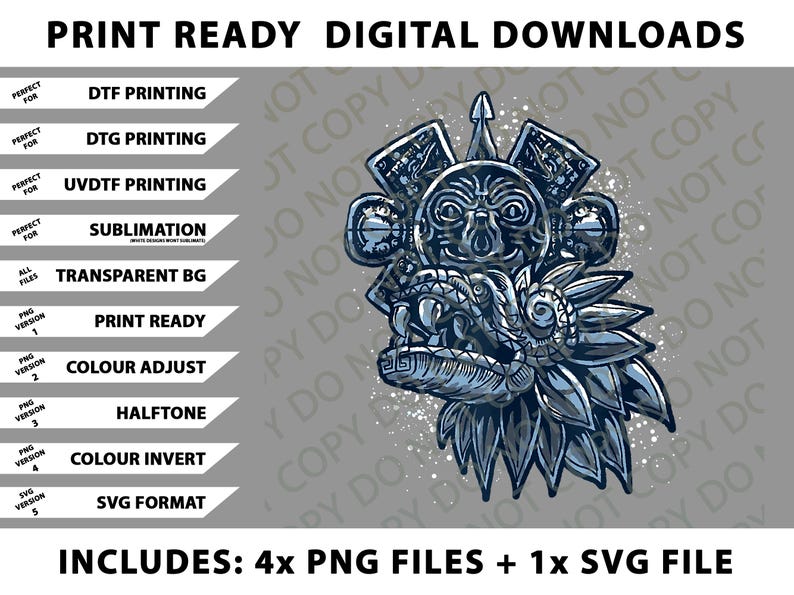 Aztec God Quetzalcoatl Cool Snake Dragon Inca Maya Gift Idea Top Png ...