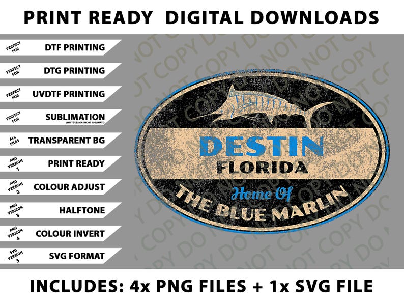 Destin Florida Fishing Png Bundle, SVG Files, Digital Downloads - Etsy